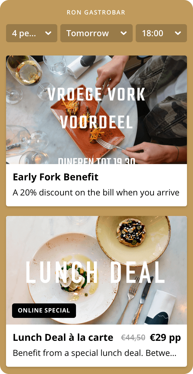 Formitable - Online reservation system for restaurants